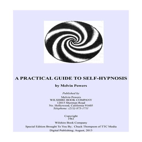 A Practical Guide To Self Hypnosis | PDF