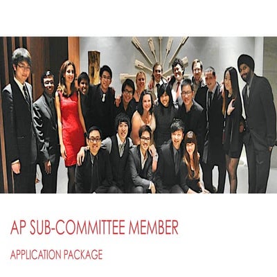 1415 | AP | Regional Sub-Committe Member Application Package | PPT