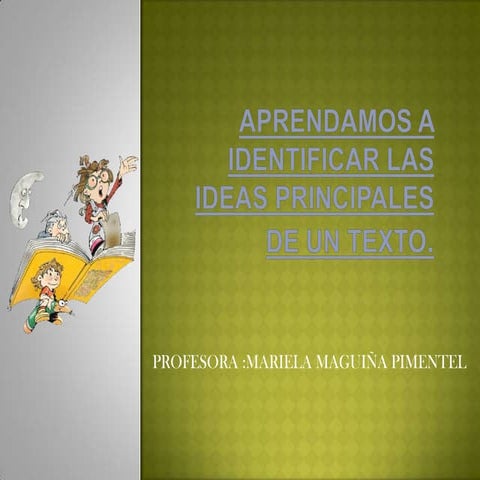 Hojas De Trabajo Para Encontrar La Idea Principal