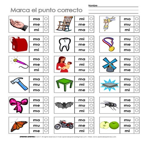 Aprenda silabas m | PDF