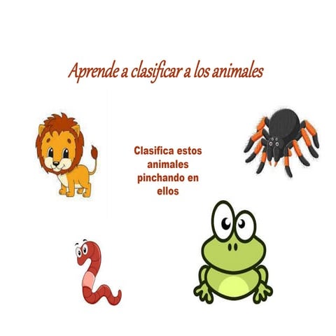 Aprende a clasificar a los animales | PPTX