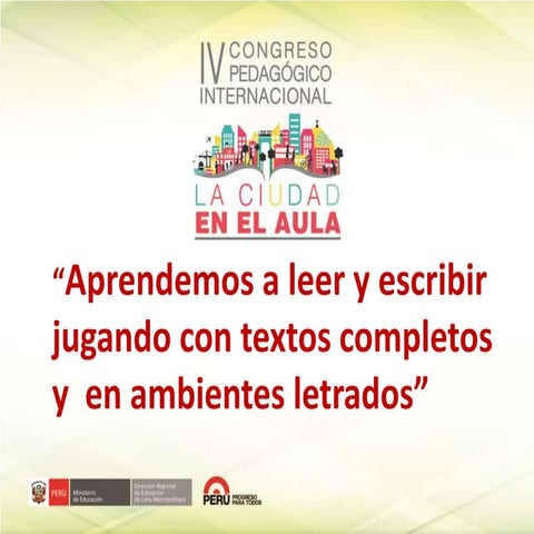 Aprendemos a-leer-y-escribir-ambiente-letrado | PDF
