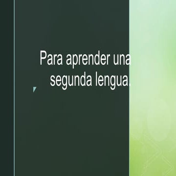 una segunda lengua en educacion primaria | PPTX