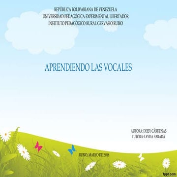 Aprendiendo las vocales | PPTX