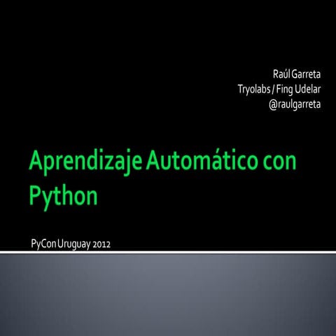 Aprendizaje Automático con Python | PDF