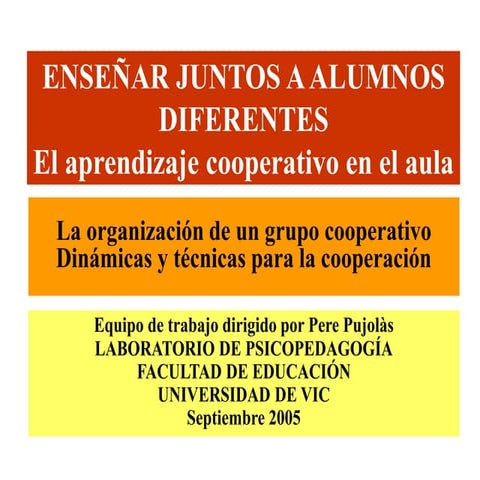 aprendizaje cooperativo en el aula de primaria | PPT