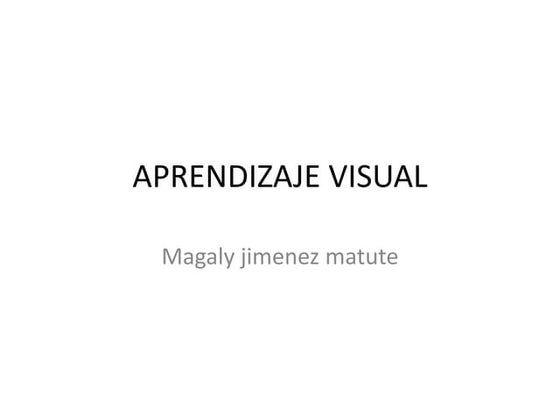 Aprendizaje visual | PPT