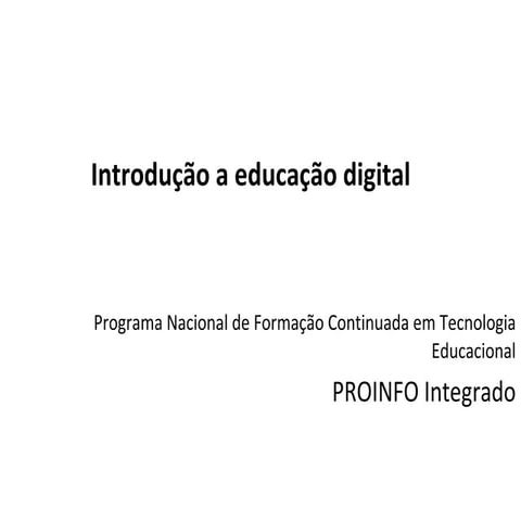 Apresentação do Programa Proinfo | PPT