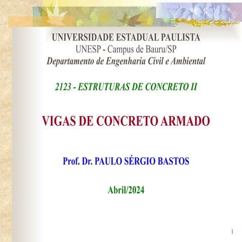 Dimensionamento e Ancoragem de Vigas de Concreto Armado segundo NBR ...