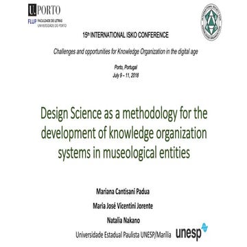 Design Science as a methodology for the development of knowledge ...
