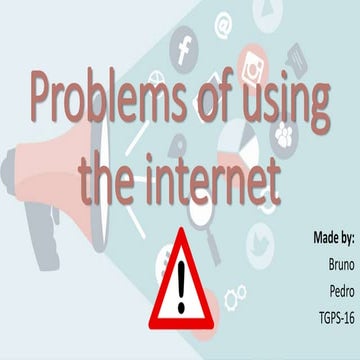 Problems of using the Internet | PPTX