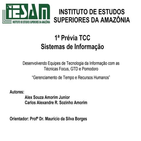 Apresentação 1a previa TCC | PPT