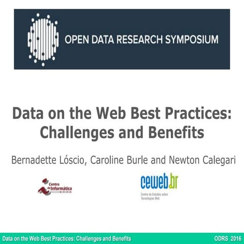 Data on the Web Best Practices: Challenges and Benefits | PPTX | Web ...