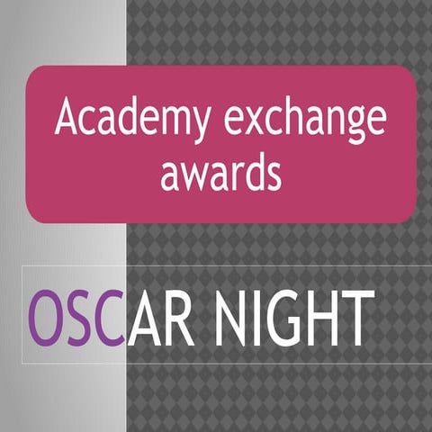 Apresentacao oscars night | PPT