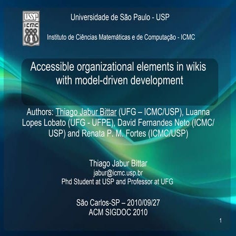 Apresentacao sigdoc wiki_2010 | PPT