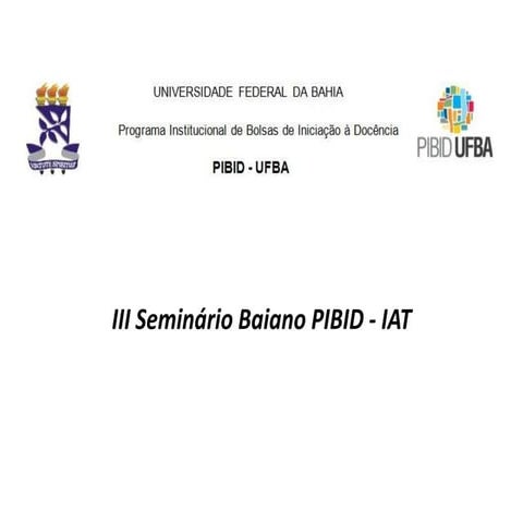 Apresentação pibid | PPTX