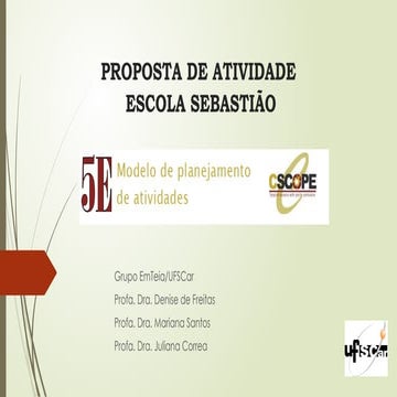 1) Modelo 5E de planejamento de atividades | PPTX
