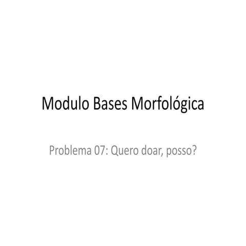Modulo bases morfológicas | PPT