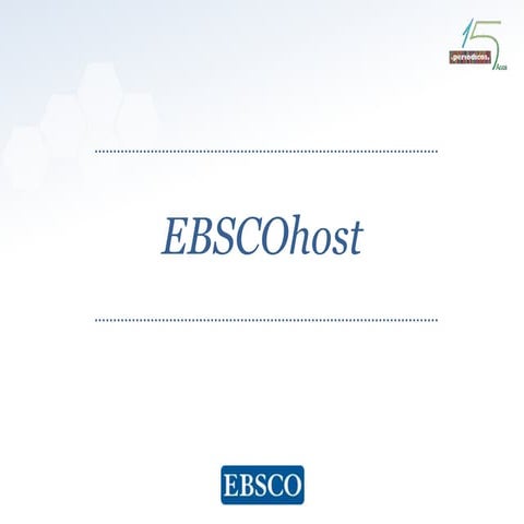 Bases EBSCO | PPT