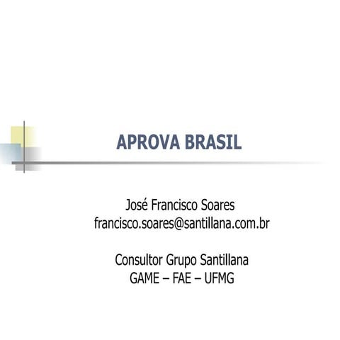 Apresentação Aprova Brasil 1 - PE | PPT