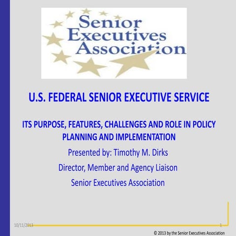 U.S. Federal Senior Executive Service - Its purpose, features ...