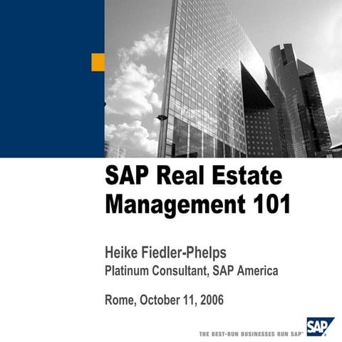 SAP Real Estate Beneficios | PDF | Real Estate Industry | Industries