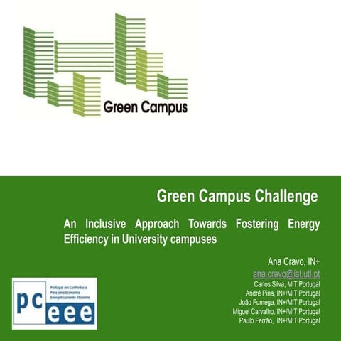 Apresentação Green Campus - Conferência PCEEE 2012 | PPTX