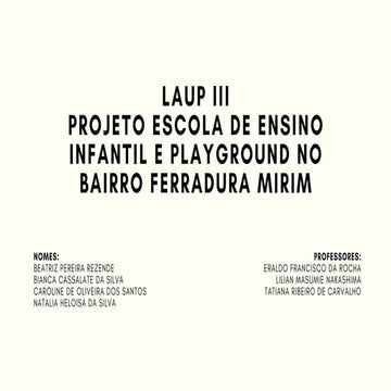 Apresentação Laup III | PPT