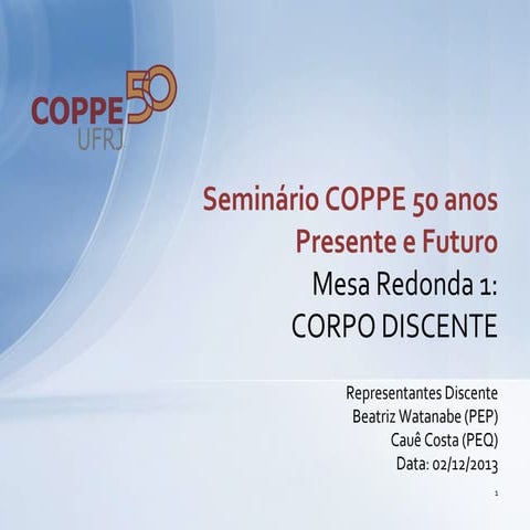 Apresentação rep discente coppe 50 completo | PDF