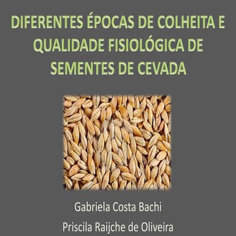 DIFERENTES ÉPOCAS DE COLHEITA E QUALIDADE FISIOLÓGICA DE SEMENTES DE ...