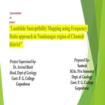 Presentation on dissertation entitled landslide susceptibility mapping | PPTX