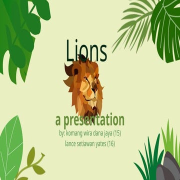 Presentation on lion | PPTX