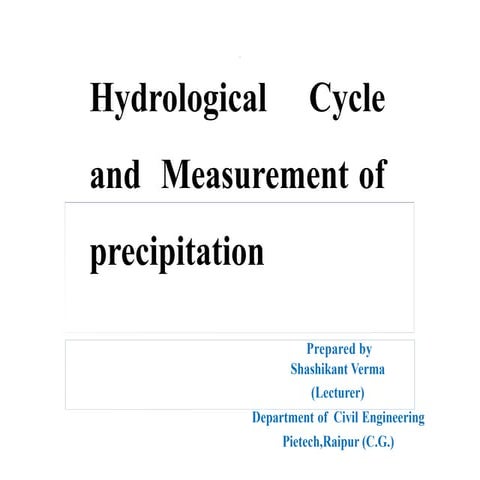 A presentation engineering hydrology | PPTX