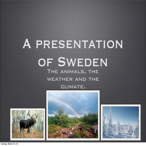 A presentation of sweden | PDF