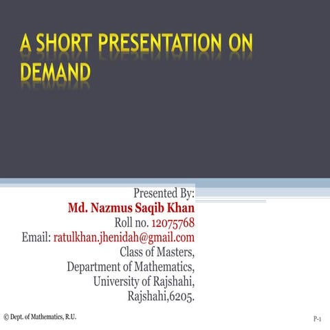 A presentation on demand | PPT