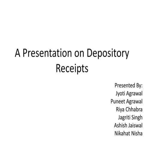 depository receipts | PPTX