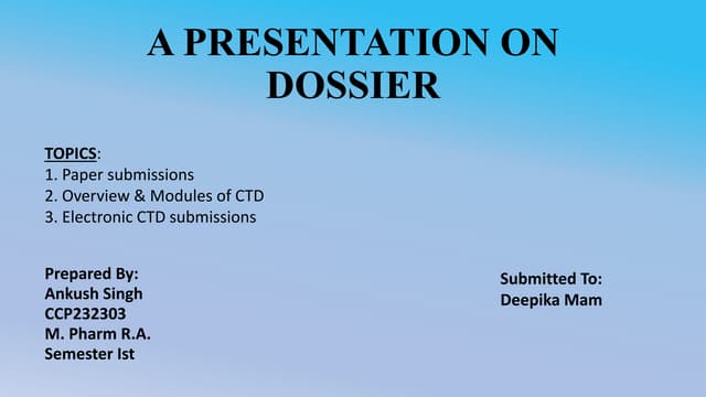 CTD and eCTD | PDF