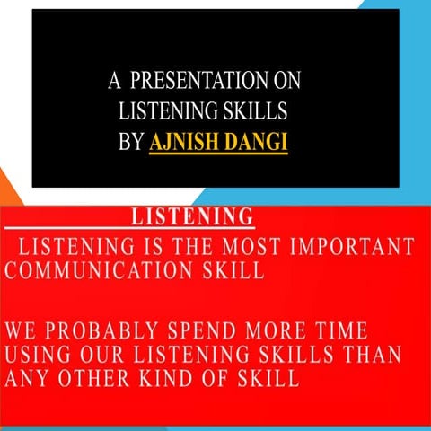 A presentation on listening | PPT