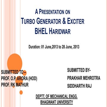 Apresentationonturbogeneratorandexcitor 131201233330-phpapp02 | PPTX