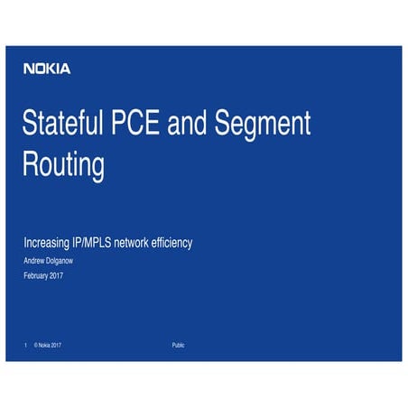 Stateful Pce And Segment Routing Pdf Computer Networking Computing
