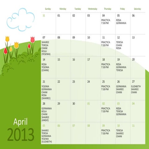 CALENDARIO DE ABRIL | PPT