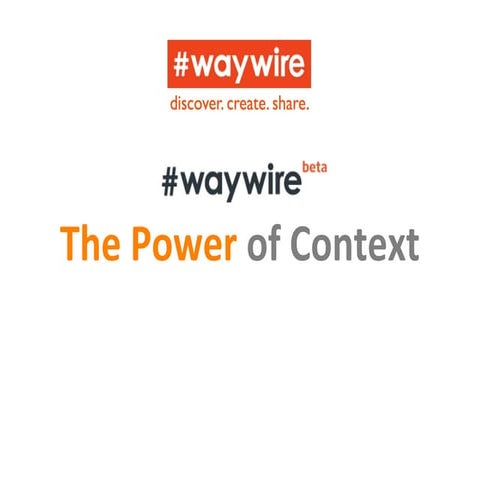 #waywire overview - beta product release April 16, 2013 | PPT | Social ...