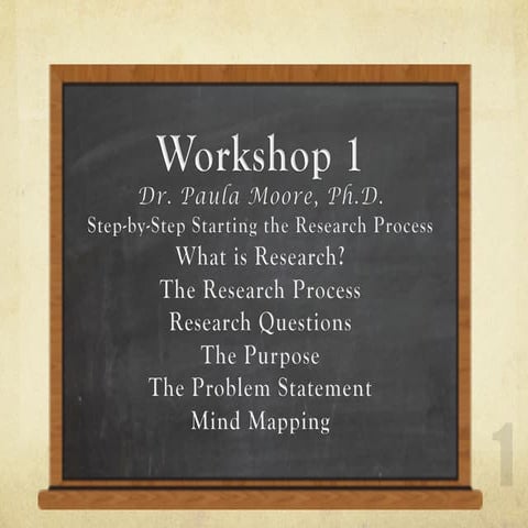 Research Methods Workshop I | PDF