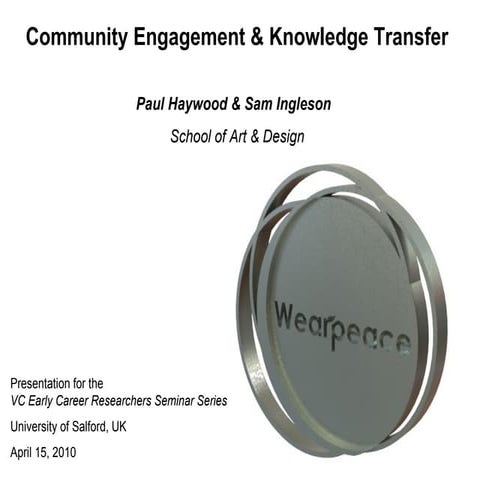Community Engagement and Knowledge Transfer | PPT
