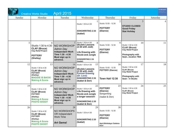 CWS October Program Calendar | PPT