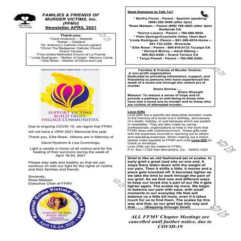 Families & Friends of Murder Victims, INC (FFMV) | PDF