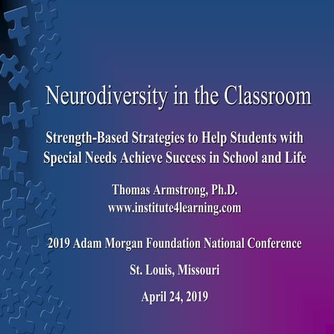 April 24, 2019 neurodiversity in the classroom - st. louis, mo ...