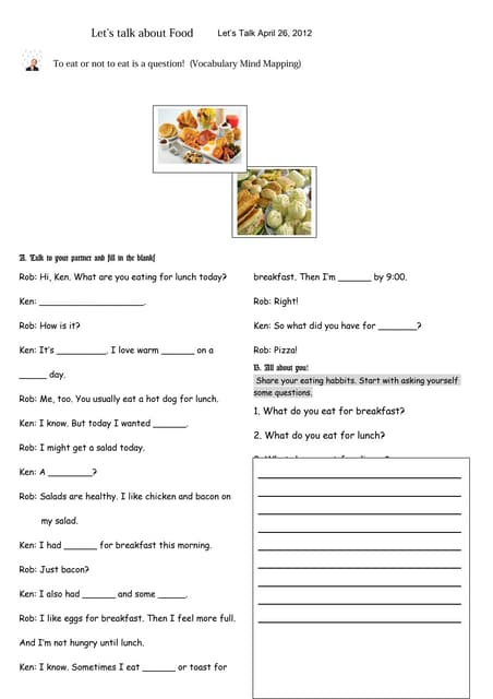 LKPD ENGLISH BAB 1 kelas 5 semester 1 (FOOD QUANTIFIER) | PDF