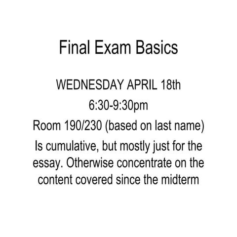 VISA 2B07 Final Exam Review | PPT