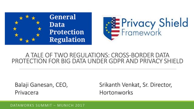 A Tale Of Two Regulations Cross Border Data Protection For Big Data